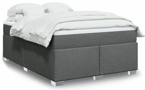 Box spring postel s matrací tmavě šedý 140 x 190 cm textil 3285131