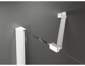 Mexen Velar Duo, sprchový kout s posuvnými dveřmi 100 x 90 cm, 8mm sklo námraza, bílá matná, 871-100-090-32-20