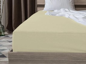 Jersey prostěradlo s lycrou krémové 180 x 200 cm