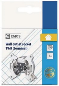 Anténní televizní zásuvka TV+R EU3503 koncová EMOS J0200