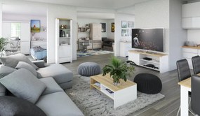 Postel s úložným prostorem, 140x200, bílá, JESI NEW Kondela 0000408045