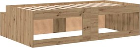 Rám postele Artisanový dub 90 x 200 cm Kompozitní dřevo 3335196