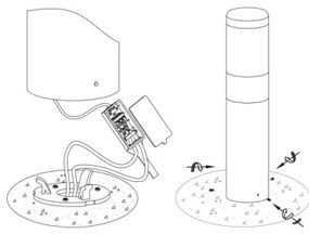 Zahradní LED svítidlo Panlux BELLA výška 90cm PN42100025