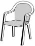 Polstr SPOT 6118 monoblok nízký - polstr na židli
