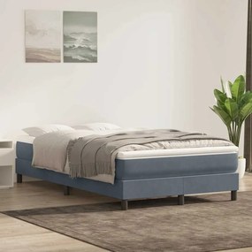 Box spring postel s matrací tmavě šedá 120x210 cm samet