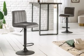 Barová židle Portland velvet grey / 40125