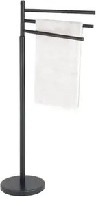 MSV ELLA stojan na ručníky 3 ramena černá / ocel / 40 CM