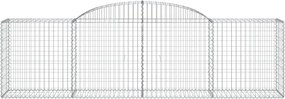 Klenuté gabionové koše 5 ks 300x50x80/100 cm pozinkované železo 3146686