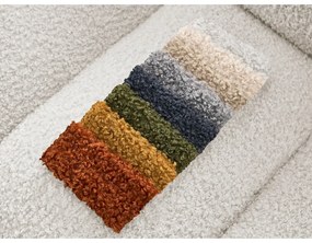 Bílá podnožka z textilie bouclé Hippolyte – Bobochic Paris