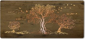 Li-Go "Tři olivy" světelný obraz s baterií 120x60cm varianta ovládání: manuál/pohybové čidlo, provedení povrchu: dub světlý