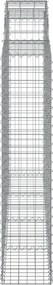 Klenuté gabionové koše 6 ks 200x30x140/160cm pozinkované železo 3146156