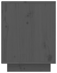 Botník šedý 60 x 34 x 45 cm masivní borové dřevo - Default Title