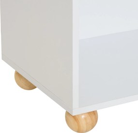 Regál s 5 boxy STORAGE, 67,6 x 32 x 90,8 cm - bílý
