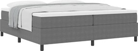 Postel s boxspringem Světle šedá a bílá 200 x 200 cm 3337482