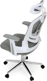 Kancelářská židle KA-K2031 GREY, houpací mechanismus, šedá (64 x 61) cm
