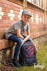 BAAGL Školní batoh Core Láva / 25 l / vhodná od 3. třídy