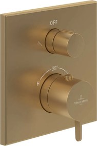 Villeroy & Boch Conum - Termostatická baterie pod omítku, pro 2 spotřebiče, kartáčované zlato TVS12700300076