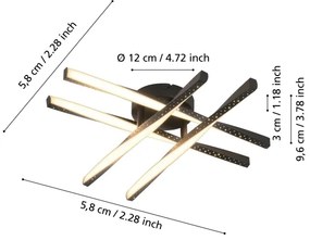 Eglo 75683 - LED Stropní svítidlo ADEJE LED/19W/230V černá