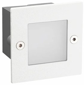 ACA Lighting LED zápustné nástěnné svítidlo PAS 2W/230V/3000K/90Lm/120°/IP54/IK08, bílé, PAS230WS