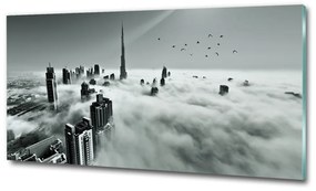 Wallmuralia Foto obraz sklo tvrzené Mlha nad Dubajem 100x50