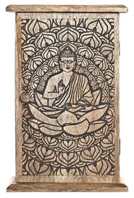 Skříň na klíče DKD Home Decor Buddha, mangové dřevo 18 x 7,5 x 28 cm