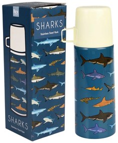Modrá dětská termoska 350 ml Sharks – Rex London