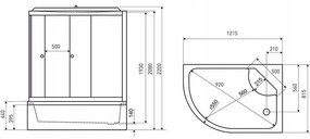 BPS-koupelny Hydromasážní box NV-Jonk P 120x80 pravý