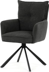 Jídelní židle HC-X1128 GREY2, manšestrová látka, šedá (60 x 67) cm