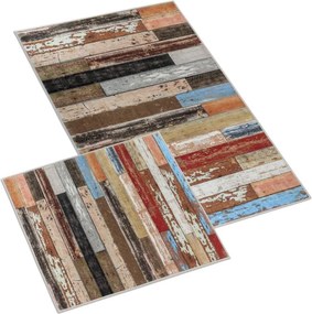 Bellatex 3D tisk  sada - BEZ VÝKROJE Béžová 60x100 cm 60x50 cm (SADA)