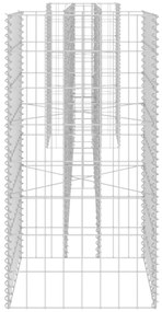 vidaXL Marketos Gabionový truhlík ve tvaru písmene H ocelový drát 260x40x80 cm