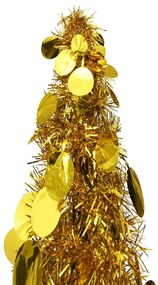 320983 vidaXL Pop-up umělý vánoční stromek zlatý 150 cm PET