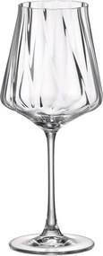Crystal Bohemia Cettia optic sklenice na víno 600 ml 6 ks