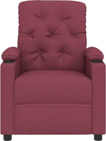 Elektrické polohovací křeslo vínové textil 3098842