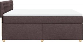 Box spring postel s matrací tmavě hnědá 140x190 cm textil 3288985