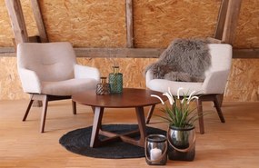Nordic Living Ořechový konferenční stolek Taby 75 cm