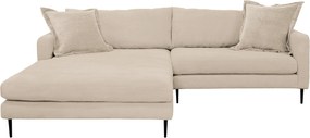 XXXLutz ROHOVÁ SEDAČKA, textil, krémová P & B - Sedací soupravy - 002330003401