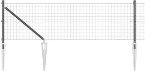 Evropský plot se hroty 50 x 0,6 m Ocel potažená PVC Šedá 3350692