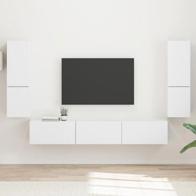 Sestava TV skříněk 4 ks Bílá Kompozitní dřevo 3409042