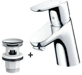 Hansgrohe Focus E2, umyvadlová baterie s výpustí Push-Open, chromová, 31604000
