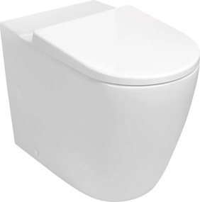 Sapho Turku WC kombi mísa 64 x 38 cm zvýšený sedák spodní/zadní odpad Vortex Rimless keramika bílá PC104-111