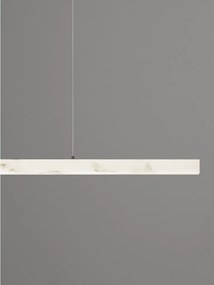 Bílé/matně černé LED stmívatelné závěsné svítidlo v dekoru kamene Vaster – Nova Luce
