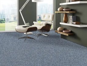 Koberce Breno Metrážový koberec DURBAN 77, šíře role 400 cm, Modrá