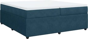 Box spring postel s matrací tmavě modrá 200x200 cm samet 3285666