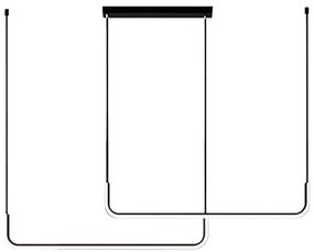 LED Lustr na lanku HORIZONT 2xLED/11W/230V černá