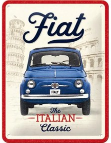 Postershop Plechová cedule: Fiat 500 (The Italian Classic) - 15x20 cm