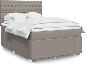 Box spring postel s matrací taupe 140x190 cm textil 3291674