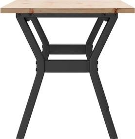 Konferenční stolek s Y rámem 100x50x45 cm borové dřevo a ocel 3282710