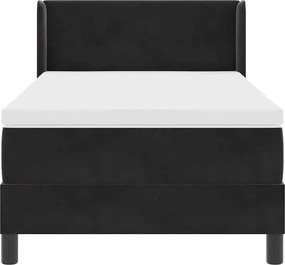 Postel s boxspringem s čelo Černý 200 x 100 cm samet 3341458