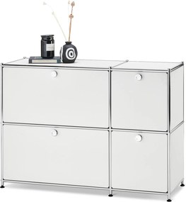 Tchibo - Odkládací skříňka CN3 se 4 výklopnými dvířky - barva: chrom