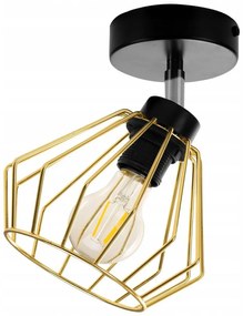 Bodové svítidlo Nuvola 1, 1x zlaté drátěné stínítko, (výběr ze 2 barev konstrukce - možnost polohování)